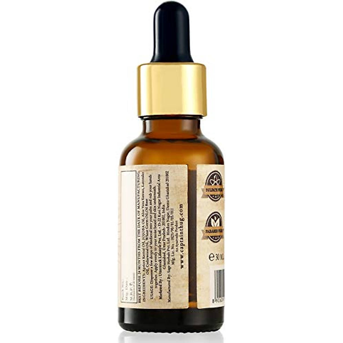 Captain Thug Medieval Beard Oil Conditioner – Ultra Premium Ayurveda – 9 Essential Oils – Softens, Smooths & Strengthens Beard Growth – Grooming Beard and Mustache Nourishment Treatment – 1 fl. oz.