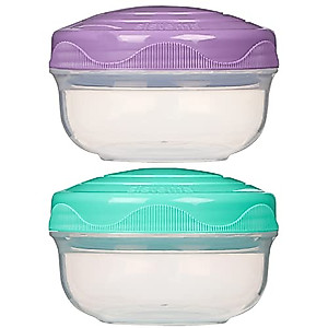 Sistema 21487, Polypropylene, Assorted 210ml Portion Pod to Go 2 Pack, 2 x 210 ml