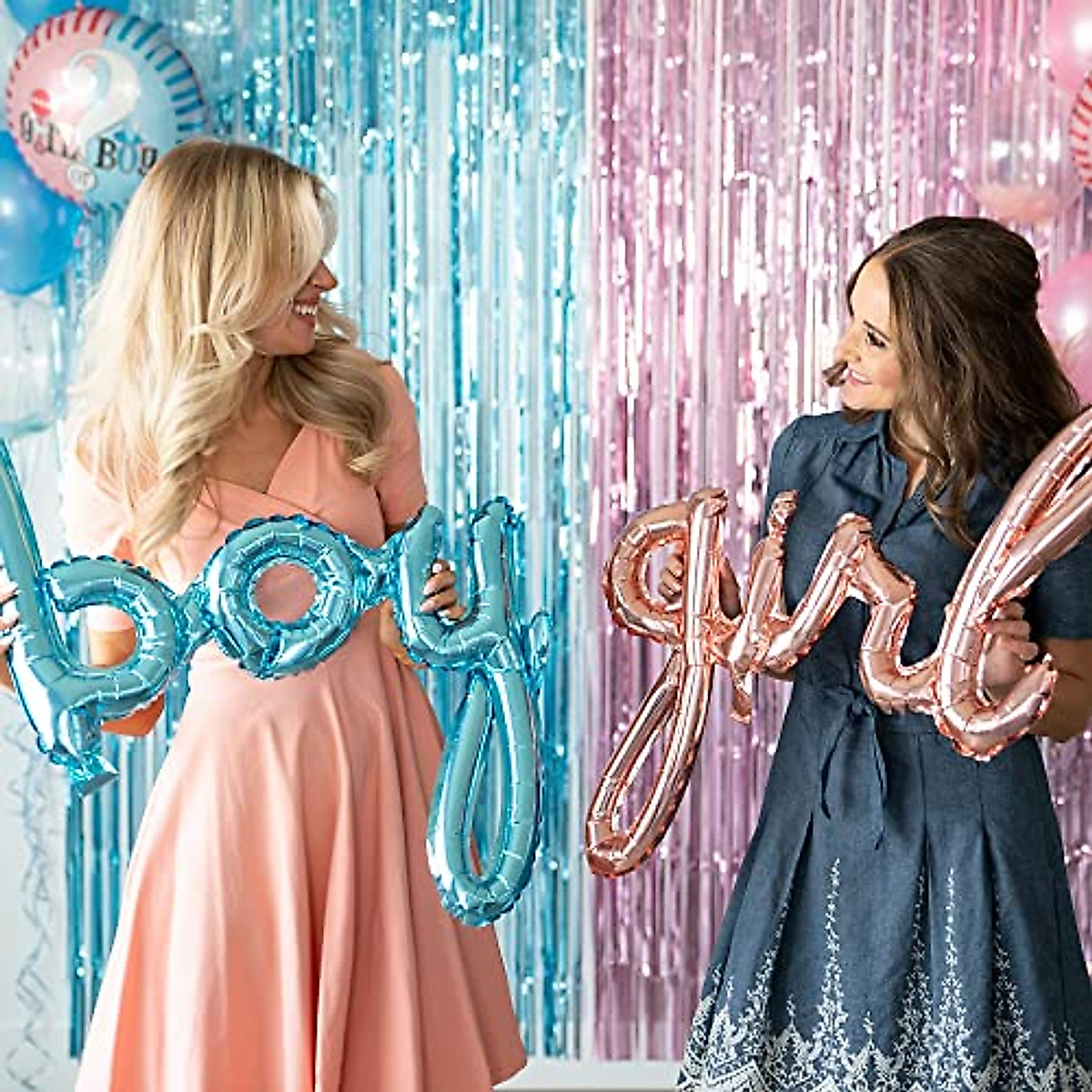 SMIRLY Gender Reveal Decorations Set - Baby Gender Reveal Party Supplies, Gender Reveal Party Decorations, Baby Gender Reveal Ideas, Gender Reveal Balloons Boy or Girl Gender Reveal Party Supplies Kit