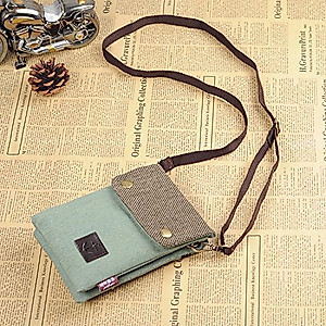 Katloo Small Crossbody Cellphone Purse Bag With Shoulder Strap,Cute Travel Pouch Womens Passport Phone Holder,Canvas Wristlet Wallet for Girls + Nail Clipper