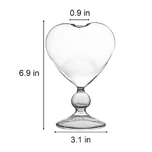 Renococo Creative Red Wine Glasses,10 Oz Heart Shape Cocktail Glasses,Vintage Drinking Glasses,Bar Glassware,Martini Goblet Cups,Whisky Cups,Champagne Glasses,Martini Cups (A)