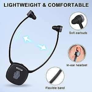 Wireless Headphones for TV with 2.4G RF Transmitter Charging Dock, 100ft Range, Plug and Play, High Volume Control In-Ears Earbud Headphones for Senior & Hearing Impaired, No delay, Support RCA/AUX