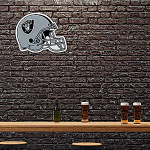 Rico Industries NFL Football Las Vegas Raiders Helmet Shape Cut Pennant - Home and Living Room Décor - Soft Felt EZ to Hang