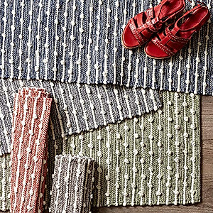 DII Slub Rug Collection Recycled Cotton Loop, 2x3', Mineral Gray