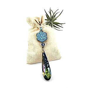 Boho Sun Catcher, (76mm Vitrail Drop) Crystal Hanging for Windows, Home Decor, Garden, Mother's Day, Windows, Gift (Length: 11.25 inches) | 2 Dirty Birds Boutique
