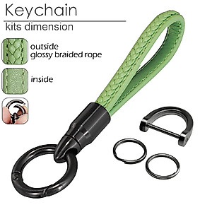 Lcyam Key Fob Cover Case with Keychain Strap, Compatible with Honda Accord Civic CR-V Passport Pilot Insight Smart Key, Green