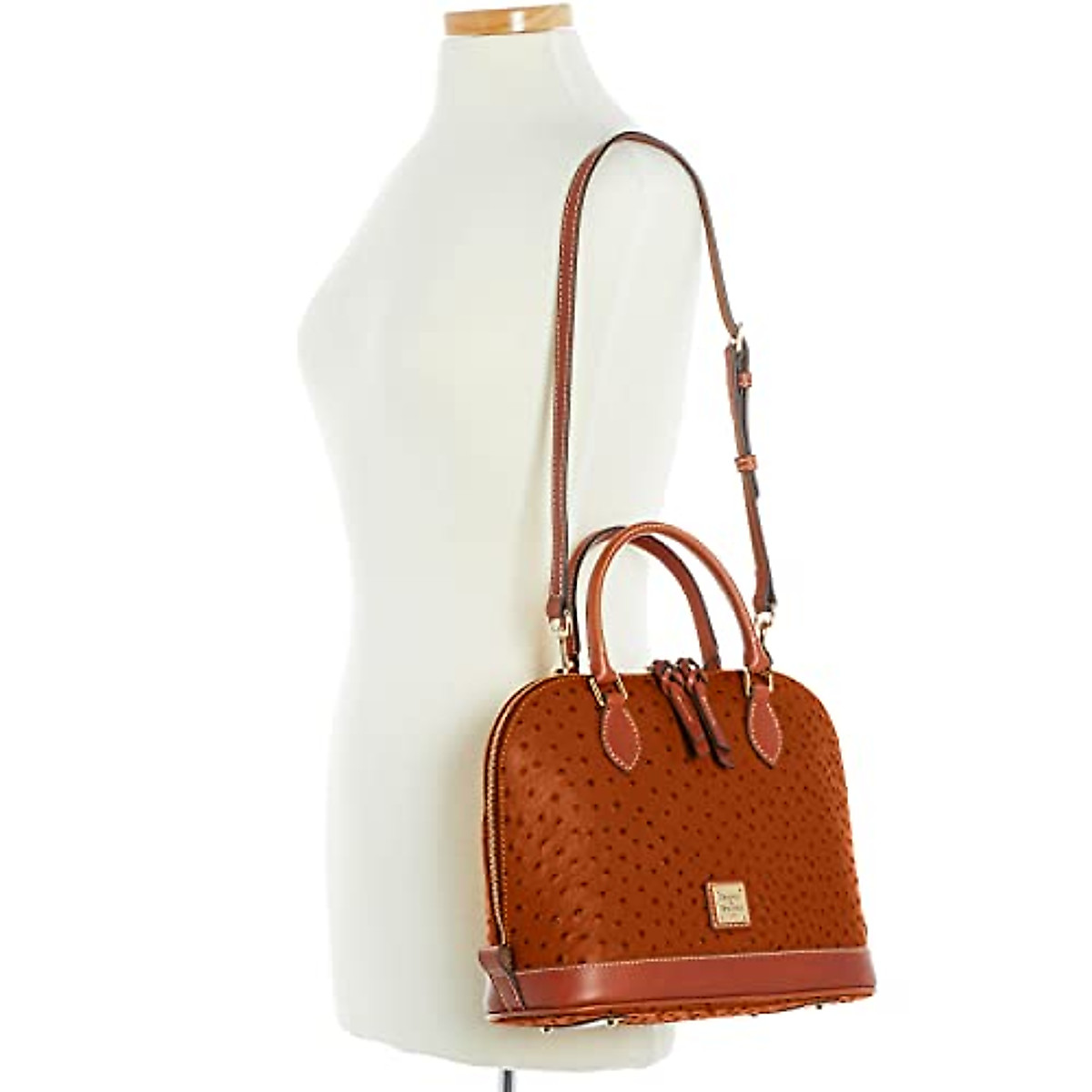Dooney & Bourke Ostrich Zip Zip Satchel