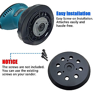 5 Inch 8 Hole Hook and Loop Replacement Sanding Pad for Makita BO5010, BO5030K, BO5031K, BO5041K Sander Backing Pad- 1 Pack