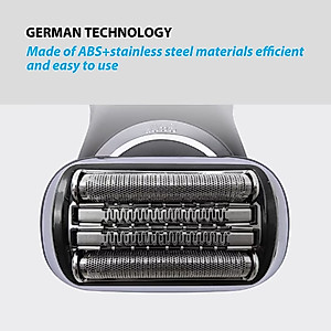 92B Series 9 Replacement Electric Shaver Replacement Head for Br-aun All Series 9 Electric Razors 9290cc, 9291cc, 9370cc, 9293s, 9385cc, 9390cc, 9330s, 9296cc(Black)