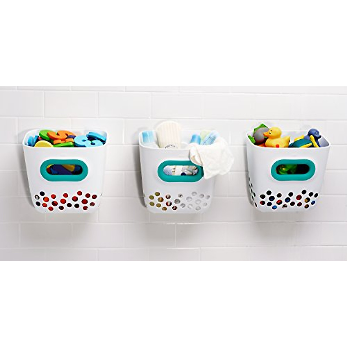OXO Tot Bath Toy Bin, Teal, 1 Count (Pack of 1)