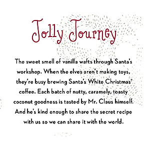 BARNIE'S COFFEE TEA Santa's White Christmas Ground Coffee with Smooth Coconut, Caramel, and Warm Vanilla Flavors, Medium Roasted Arabica Coffee Beans, 12 oz Bag, 1 Count (Pack of 1)