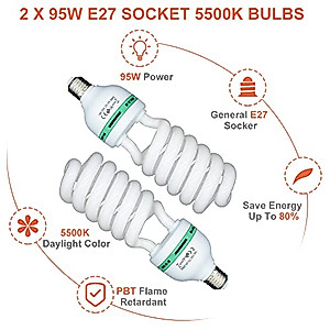 MOUNTDOG Softbox Photography Lighting Kit Softbox Light Photography Studio Lights 2X20 X28 E27 95W 5500K Soft Box Light Professional Photo Equipment for Photoshoot Video Recording Portraits Shooting