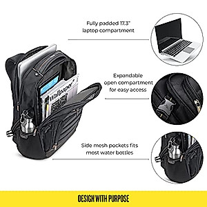 Solo New York Arc 17.3 Inch Laptop Backpack, Black