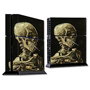 MightySkins Skin Compatible with Sony PS4 Console - Skull with Cigarette | Protective, Durable, and Unique Vinyl Decal wrap Cover | Easy to Apply, Remove, and Change Styles | Made in The USA