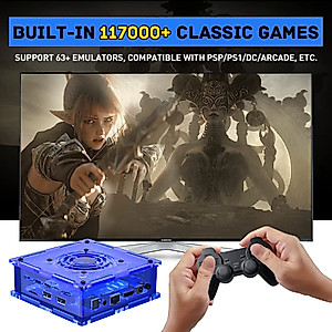 Kinhank Super Console X PRO Plus, Retro Game Console 256GB Built-in 117,000+ Games, Video Game Console Systems for 4K TV HD/AV Output, 2 Wireless Controllers (256)