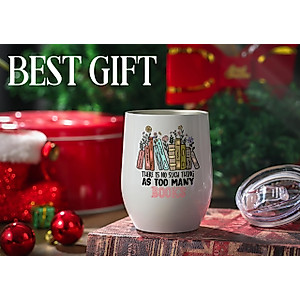 Onebttl 12oz Stainless Steel Insulated Tumbler with Lid - Book Lovers Gifts for Women, Librarians, Readers