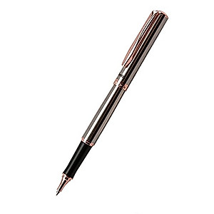 Pentel Libretto Roller Gel Pen, Rose Gold, Black Ink with Gift Box, Pen 0.7mm, 1 Count(Pack of 1) (K600PG-A)