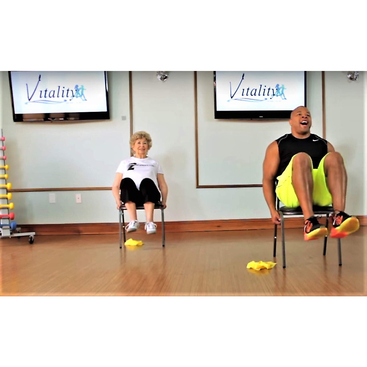 SEATED MIX CHAIR EXERCISE FOR SENIORS- 3 DVDs + 30 Exercise Segments + Resistance Band. Most Comprehensive Chair Exercise DVD for Seniors Available! Finally- Fun Chair Exercises for Seniors DVD!