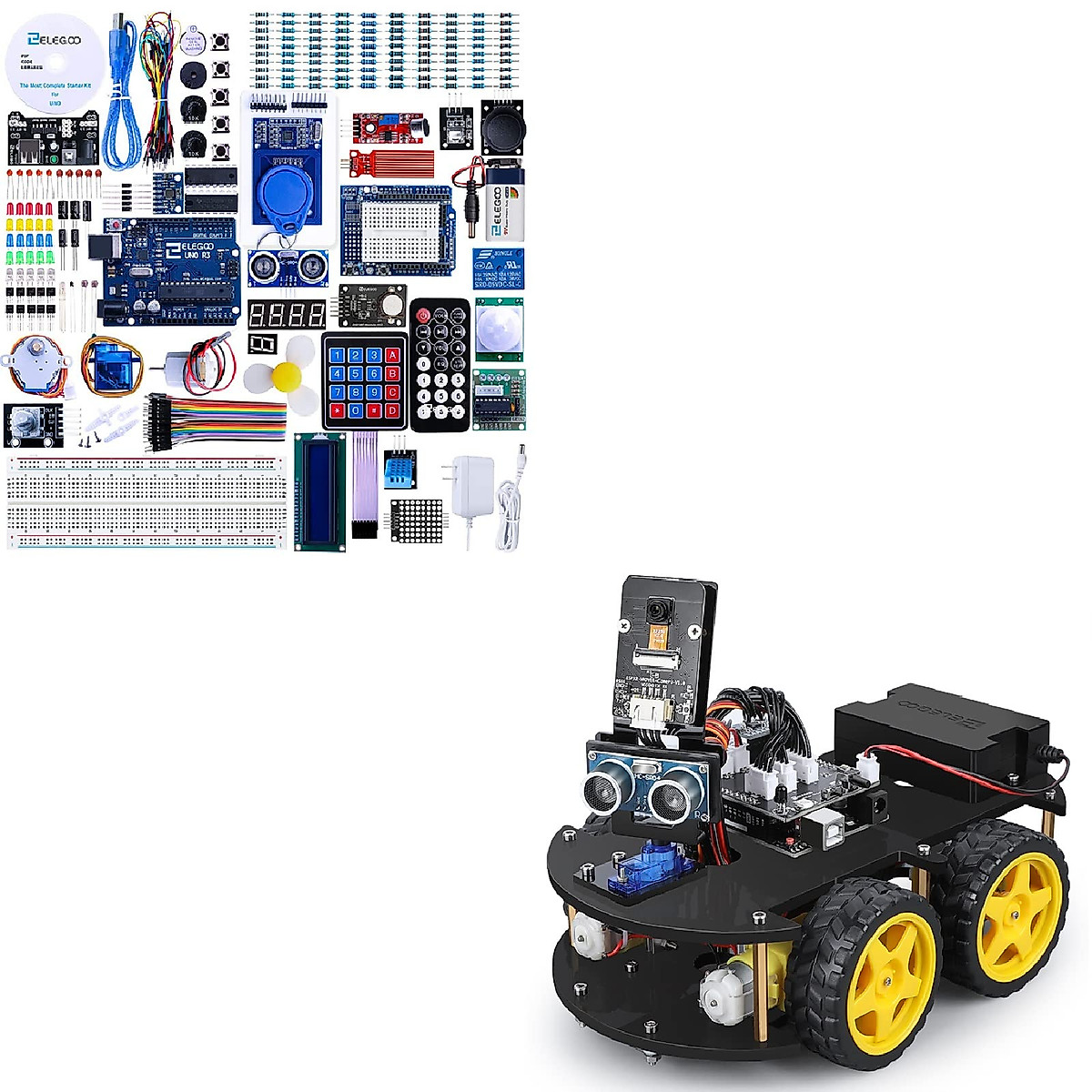 ELEGOO UNO R3 Project Most Complete Starter Kit & ELEGOO UNO R3 Project Smart Robot Car Kit