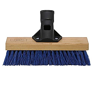 SWOPT 10” Premium Multi-Surface Scrub Brush Head — Cleaning Head Interchangeable with All SWOPT Cleaning Products for More Efficient Cleaning and Storage — Clean Driveways, Decks, and Siding