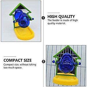 balacoo Parrot Food Feeder Plastic Bird Food Dispenser Fixable Parrot Food Bowl Feeding Coop Cup Bird Intelligence Training Interactive Toy for Parakeet Conure Cockatiel Random Color