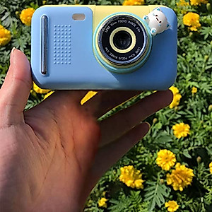 Christmas Children's Digital Camera 3-10 Years Old Christmas Birthday Gift 2.4 Inch 1080P Toddler Camera Portable Handheld Reversible Children's Digital 32GB Memory Camer, Gift for