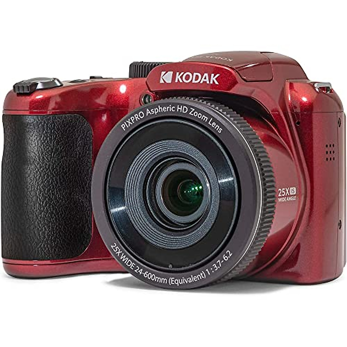 Kodak AZ255-RD PIXPRO Astro Zoom 16MP Digital Camera 25X Optical Zoom Red Bundle with Lexar 32GB High-Performance 800x UHS-I SDHC Memory Card Blue Series