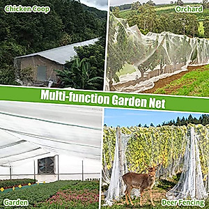 JIFTOK Ultra Fine Garden Mesh Netting, 8×24FT Plant Covers Insect Bird Protection Netting for Vegetable Fruits Flowers Crops Greenhouse Row Cover Raised Garden Bed Cover Screen Netting