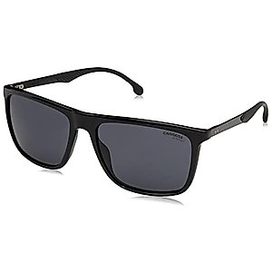 Carrera Casual Rectangular Sunglasses, Black, 57