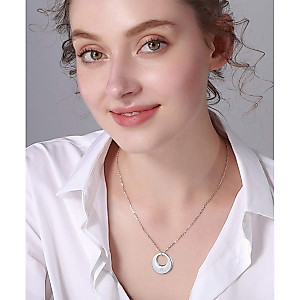 Circle of Life Urn Necklaces for Ashes for Women Cremation Jewelry 925 Sterling Silver Eternity Memorial Forever in My Heart Ashes Keepsake Necklace (Circle of Life)