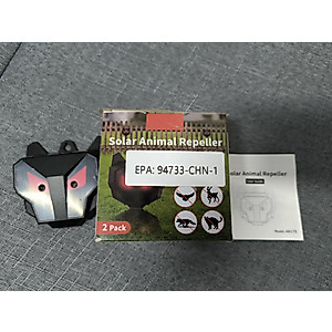 Upgraded Solar Animal Repeller,4 Packs Coyote Deterrent with Flashing Lights Deer Repellent Devices Predator Eyes for Raccoon Fox Skunk Predator Lights for Chicken Coop Yard Farm Predator Protection