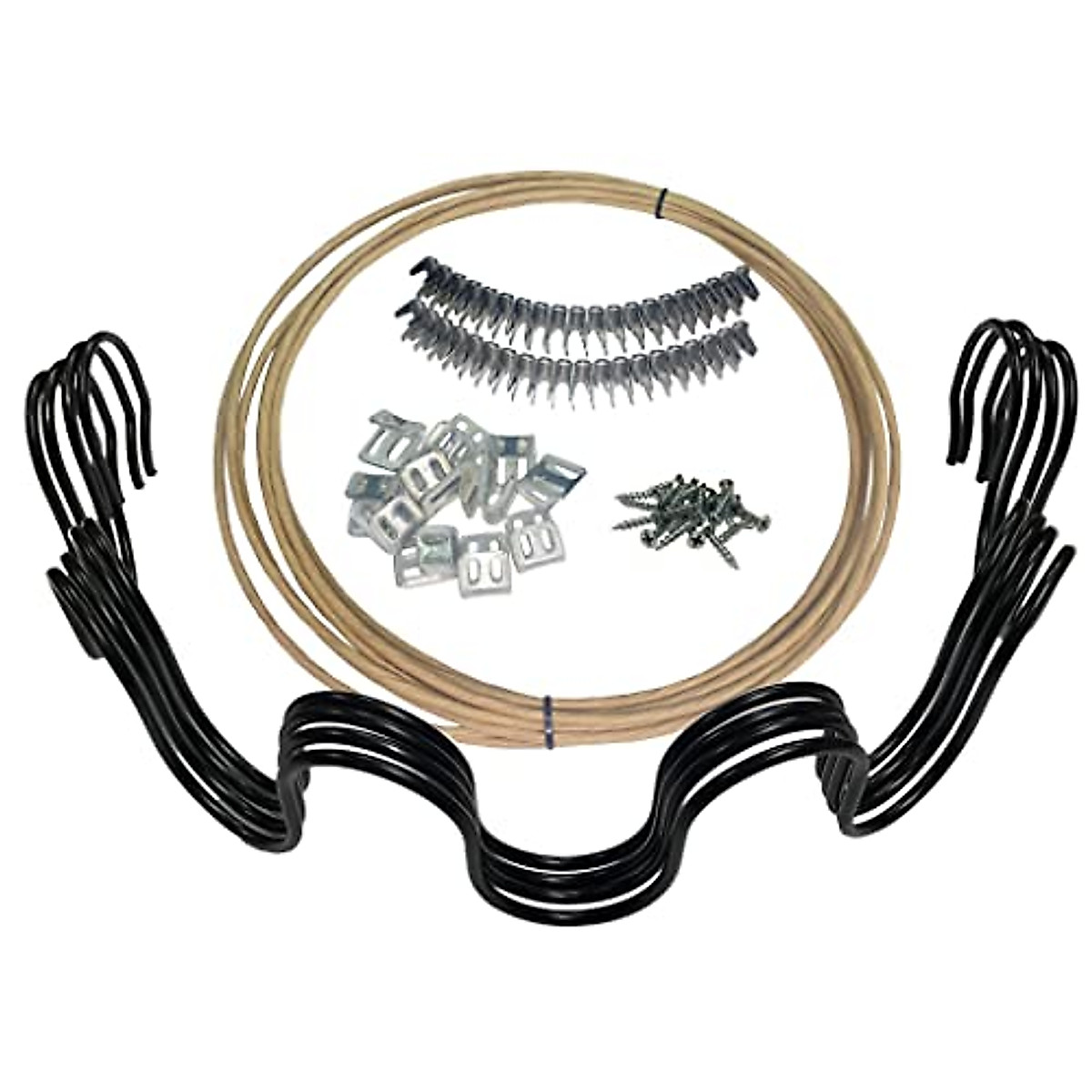 22 Inch Sofa Seat Replacement Coils with 25' Spring Wire, 40 Stay Clips & 8 Upholstery Clips Repair Kit
