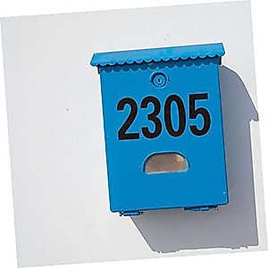 OSALADI Mailbox Numbers 12 Sheets Mailbox Digital Stickers Outdoors Stickers Outdoor Mailbox Scrapbooking Stickers Self Adhesive Door Numbers Mailbox Letter Stickers Label Pvc