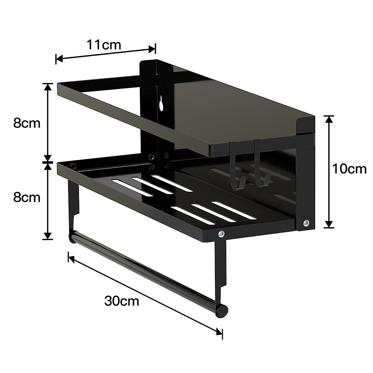 Magnetic Spice Racks for Refrigerator- Spice Rack Organizer with Iron Paper Towel Holder