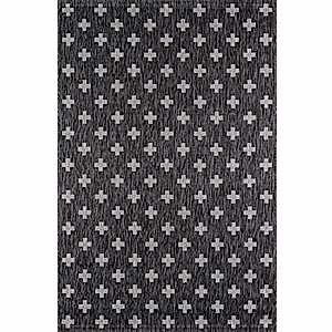 Novogratz by Momeni Villa Umbria Indoor Outdoor Rug, 3'11" x 5'7", Charcoal