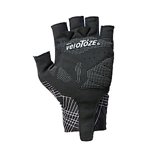 veloToze Aero Cycling Gloves Gel Padded Palm for Comfort - Aero Fabric Reduces Drag - Gloves for Men and Women’s Bike Racing (White, Large)