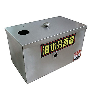 BoTaiDaHong Grease Trap Stainless Steel Interceptor Kitchen Wastewater Oil-Water 35x25x23cm Stable 35 * 25 * 23cm Grease Trap Interceptor for Restaurant Kitchen
