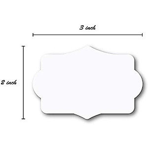 White Matte Holiday Gift Tag 2" x 3" Present Stickers / 100 Christmas Gift Tags