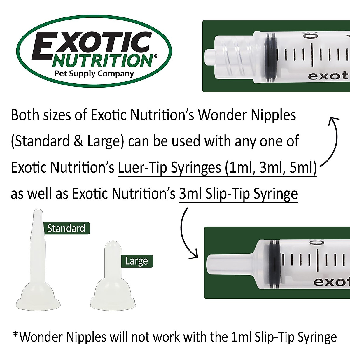 Wonder Nipple - Nursing Nipple for Baby Animals - Handfeeding Baby Squirrels, Sugar Gliders, Hedgehogs, Guinea Pigs, Racoons, Prairie Dogs, Opossums, and More! (Standard)