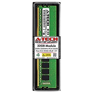 A-Tech 32GB RAM for Dell Inspiron 3880 MT (Mini Tower) - DDR4 3200MHz PC4-25600 Non-ECC Unbuffered DIMM 288-Pin Desktop Tower PC Memory Upgrade Module