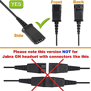 Quick Disconnect QD to 2.5mm Telephone Headset Adapter Cable Coiled Headset to Cisco Linksys SPA Polycom Grandstream Panasonic Zultys & Gigaset Office IP & Many Cordless Dect Phones