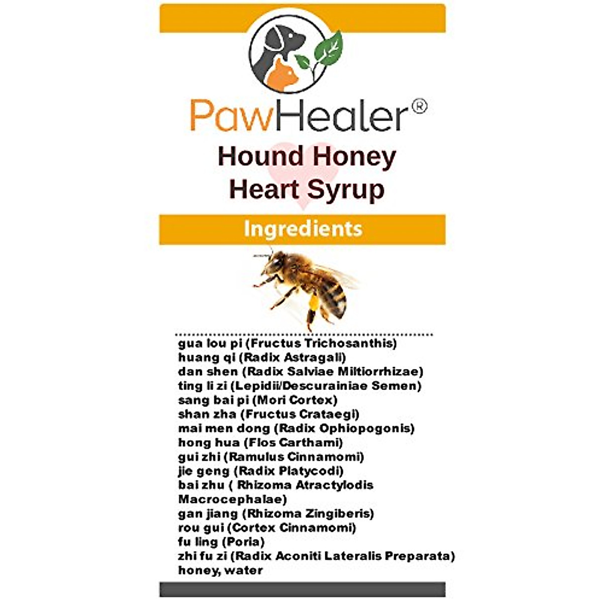 PawHealer Hound Honey®: Heart Syrup Herbal Remedy for Dog's Cough - 5 fl oz - Suppressant - Herbal Remedy - Gagging & Wheezing Due to Heart Condition