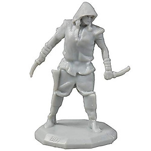 Monster Protectors- 28 Unpainted 1" Hex-Sized Fantasy Mini Figures for Your RPG Dungeon Campaigns