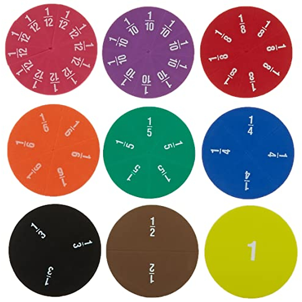 Teacher Created Resources Foam Fraction Circles (20611),Multi