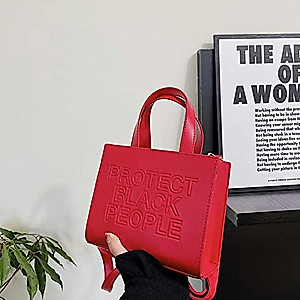 Women Protect Black Purse and Handbag Fashion Designer Ladies PU Leather Top Handle Crossbody Satchel Shoulder Tote bag (red)