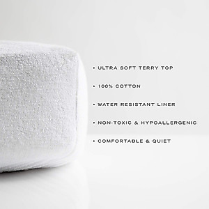 JumpOff Jo - Terry Cotton Crib Mattress Protector for Baby Crib White