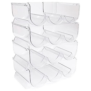 ITYLIFE CITYLIFE Water Bottle Organizer Holder Stackable Wine Storage Rack Plastic Cabinet Pantry Countertop Kitchen Refrigerator Freezer Organization Mug Shaker Blender Bottles Cups yeti