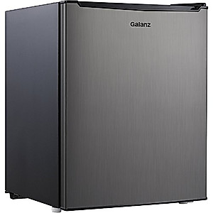 Galanz 2.7 cu ft Stainless Steel Look Single Door Compact Refrigerator