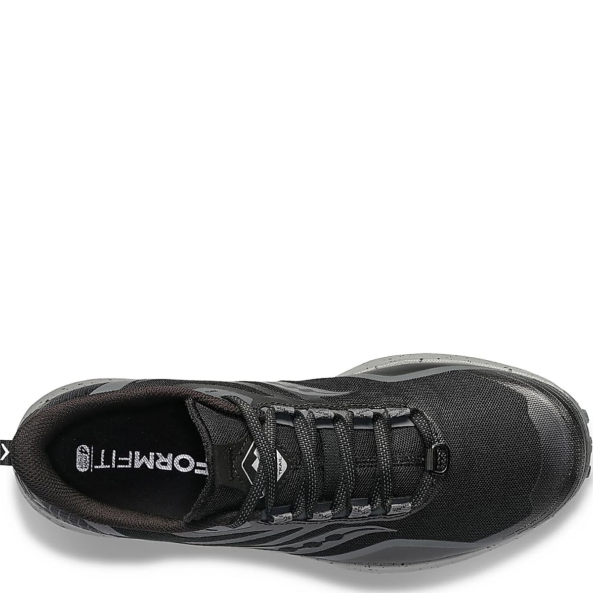 Saucony womens Peregrine 12 Running Shoe, Black/Charcoal, 8.5 US