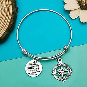 Cousins Gifts Cousin Expandable Bracelet Cousin Jewelry for Women Cousins Bracelet Gifts Cousin Bangle Birthday Gift for Cousin Friend Female Appreciation Gift for Cousin Sister Christmas Wedding Gift
